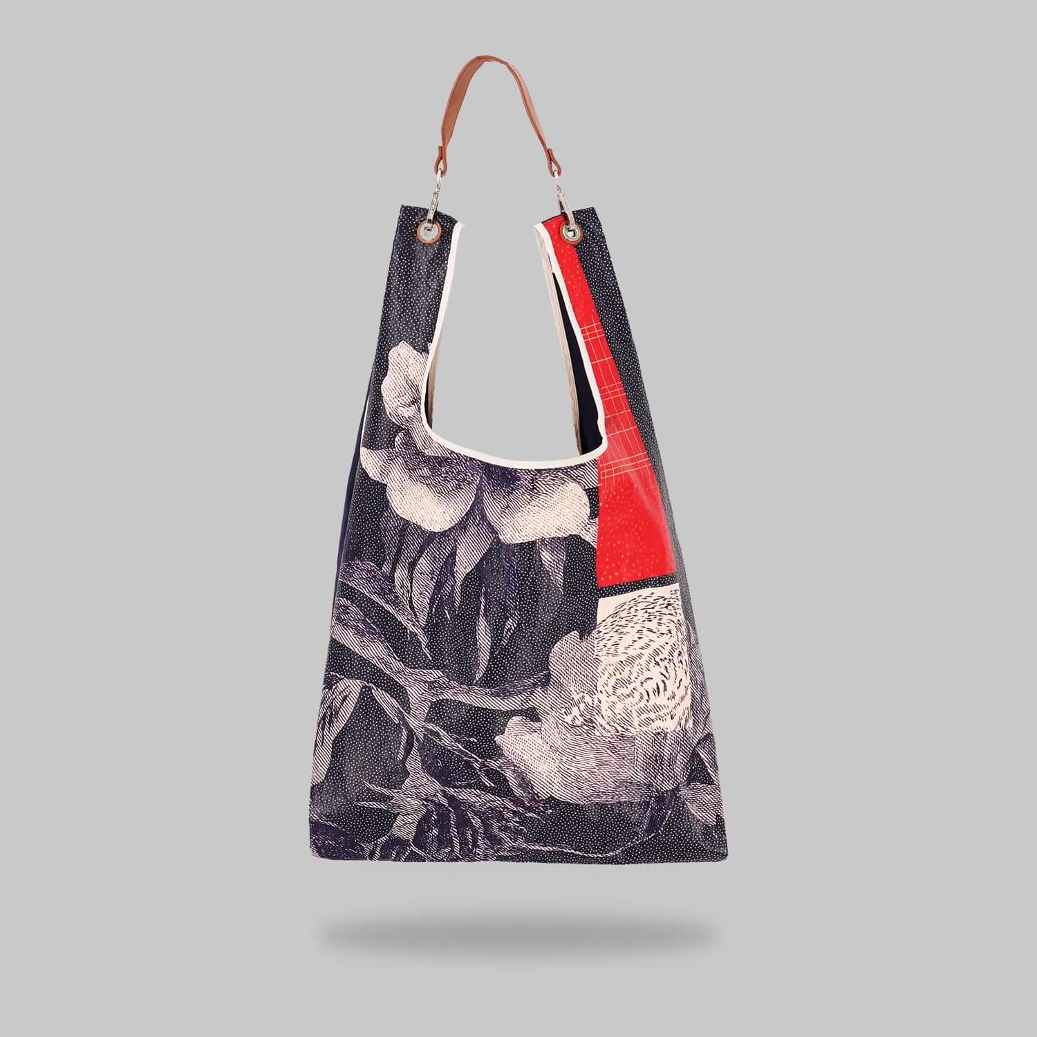 "Bloom" Toby Bag with detachable leather strap – Toby Black